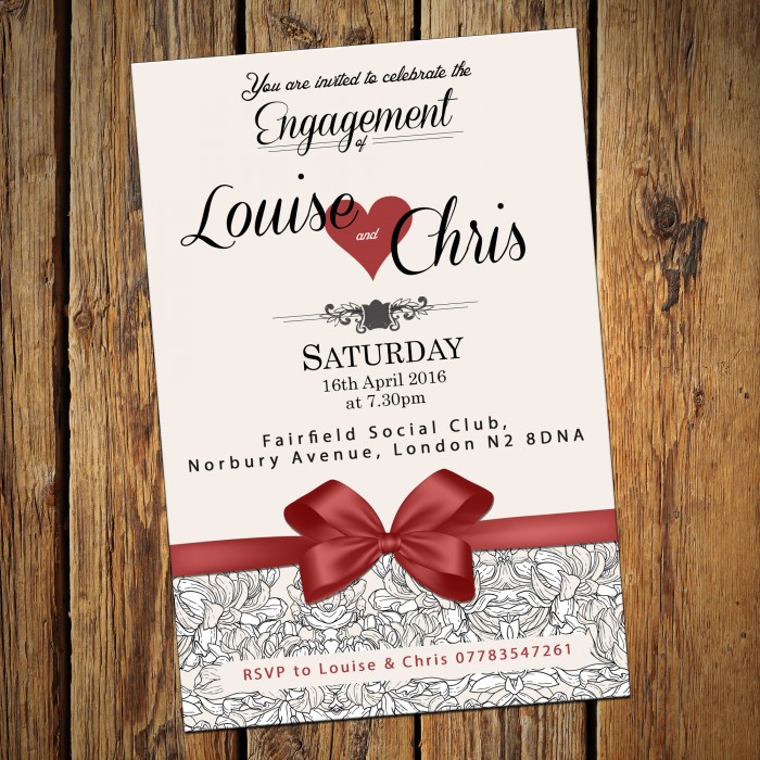 Engagement Party Invitations & Envelopes - Butterflies
